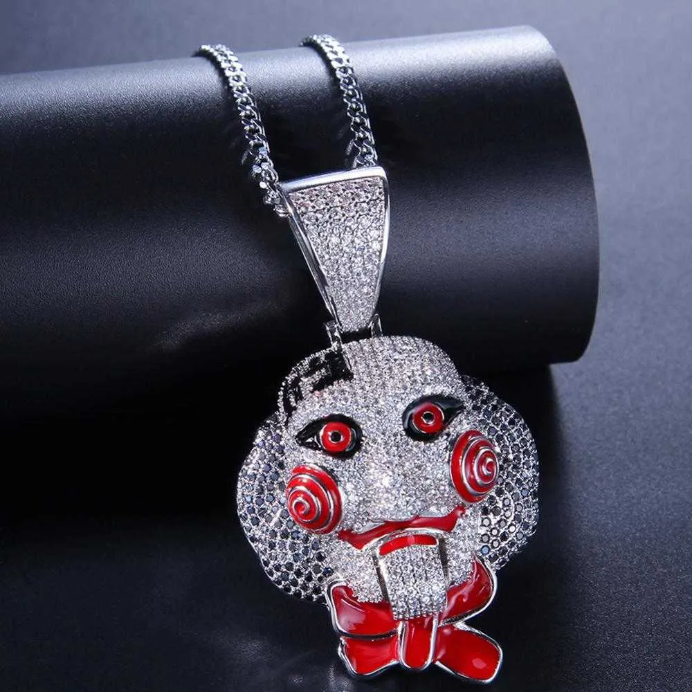 Iced Out 6ix9ine Chain Clown Pendant Chunky Hip Hop Necklace For Men ...