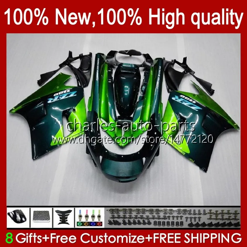 Body For KAWASAKI NINJA ZX 11 R ZZR 1100 ZX 11R ZX11R Green Stock 90 91 ...