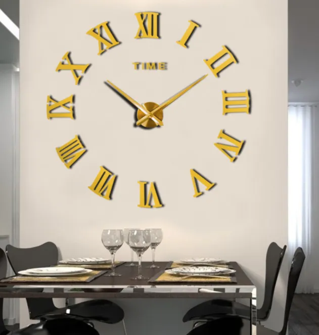 Creative Oversized DIY Wall Clocks 3D Art Mirror... From Jikolp555, $7. ...