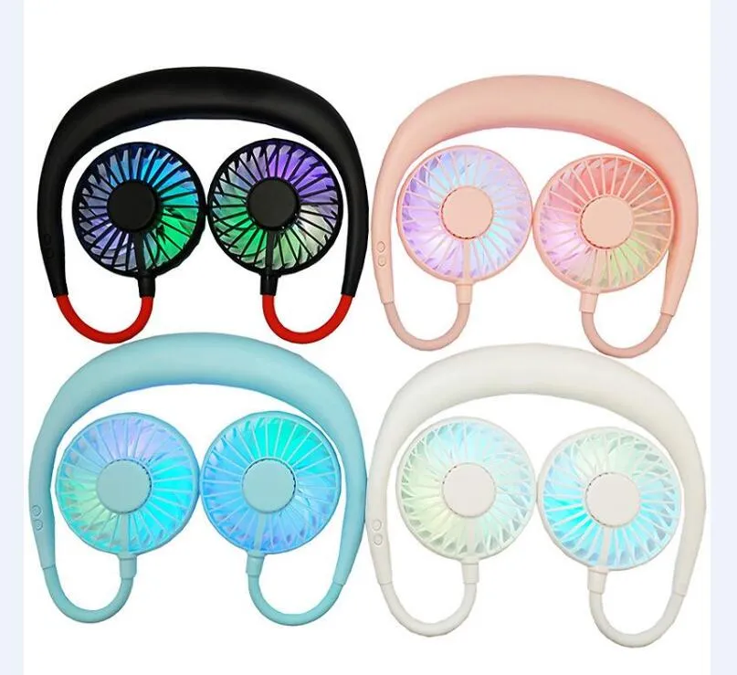 Portable Neck Fan with LED Light & Fragrance - 360° Cooling, Perfect ...