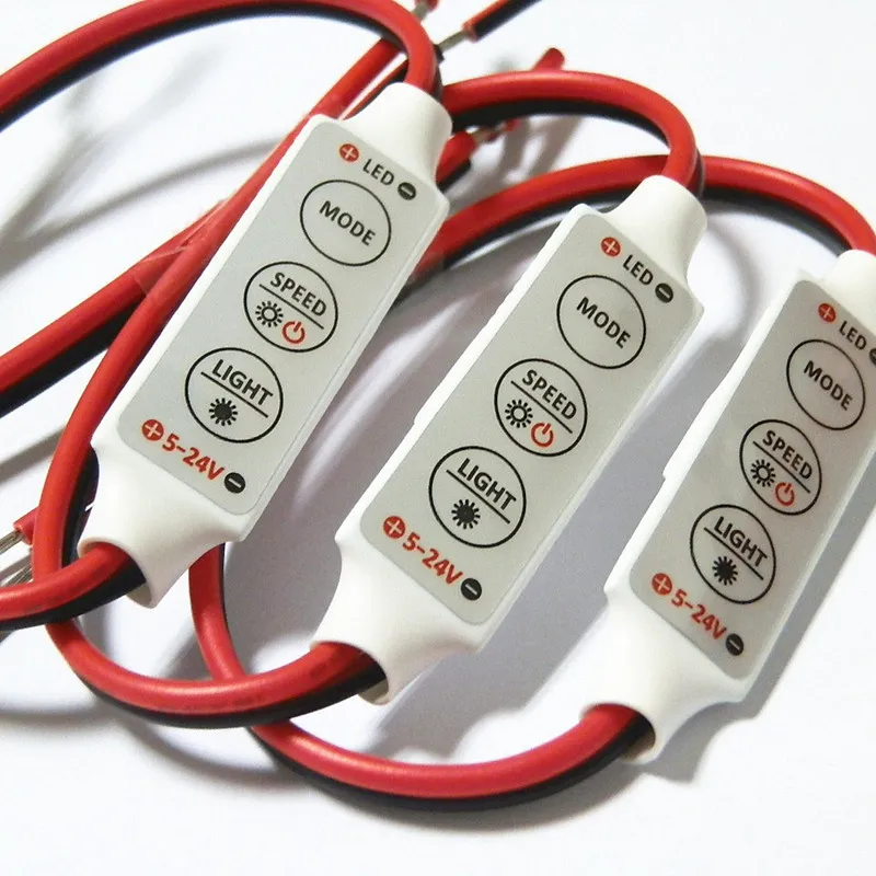 DC 12V 24V 3x4A Mini Led Controller Dimmer Driver To Control Single ...