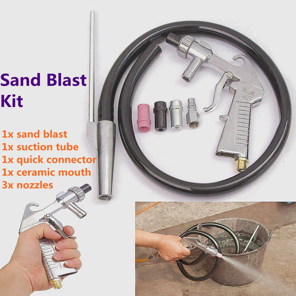 Sand Blaster Gun Kit Sand Blaster Gun,Sand Blasting Gun Air Sandblaster ...