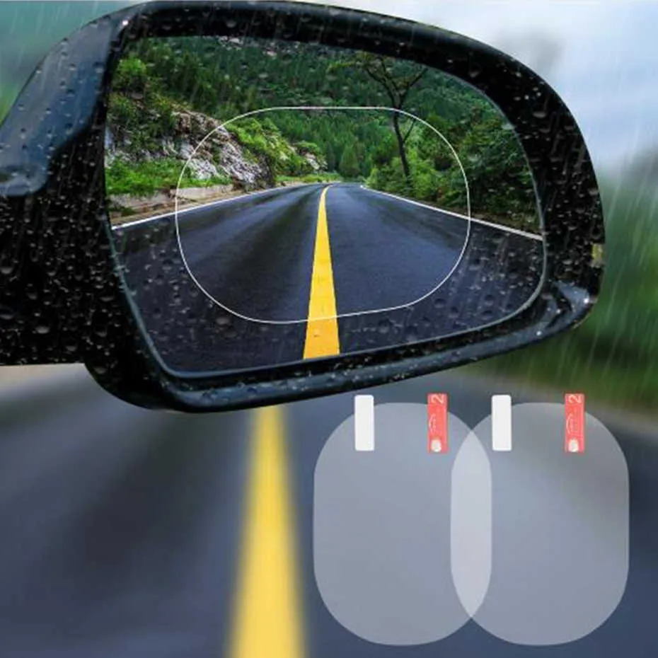 Car Mirror Film Set - Anti-Fog, Waterproof Rearview Mirror Protection ...