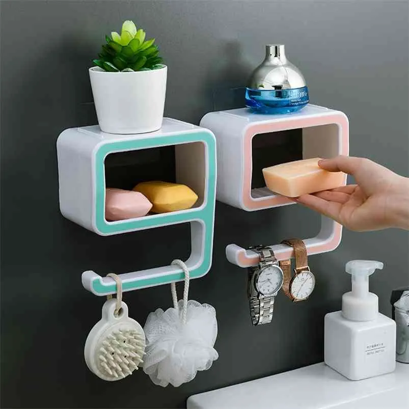 Creative Number Shaped Soap Dish, Multifunctional Drain Holder, Punch ...