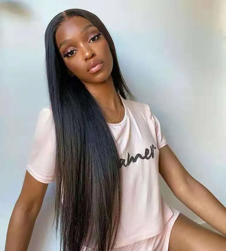 Hd transparent full lace human hair wig 18 inches curly 180% density ...