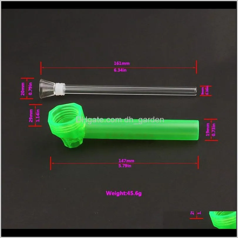 Portable Acrylic Bong | Screw On Water Pipe For Tobacco And Herbs ...
