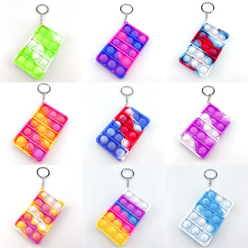 ₩2835에서 장난감 안티 스트레스 감각 푸시 Fidget 장난감 어린이 열쇠 고리 팝 장난감 성인 거품 키 체인 Fidget 장난감 압축 해제 교육 It Rbkwq