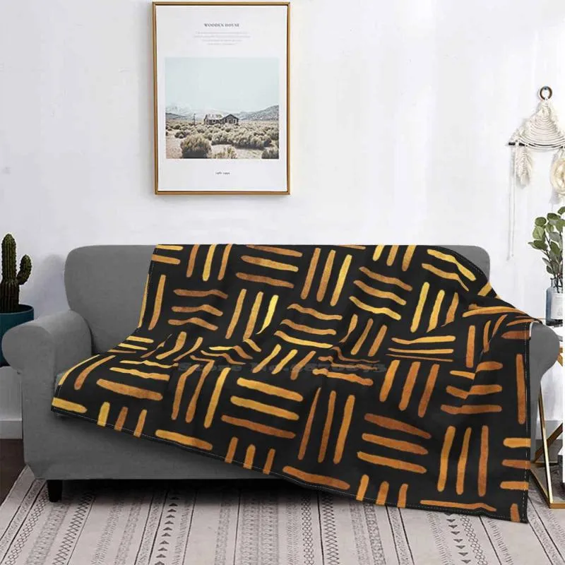 DHgate.com:African Woven Mali Mudcloth Flannel Blanket | Black & Gold ...