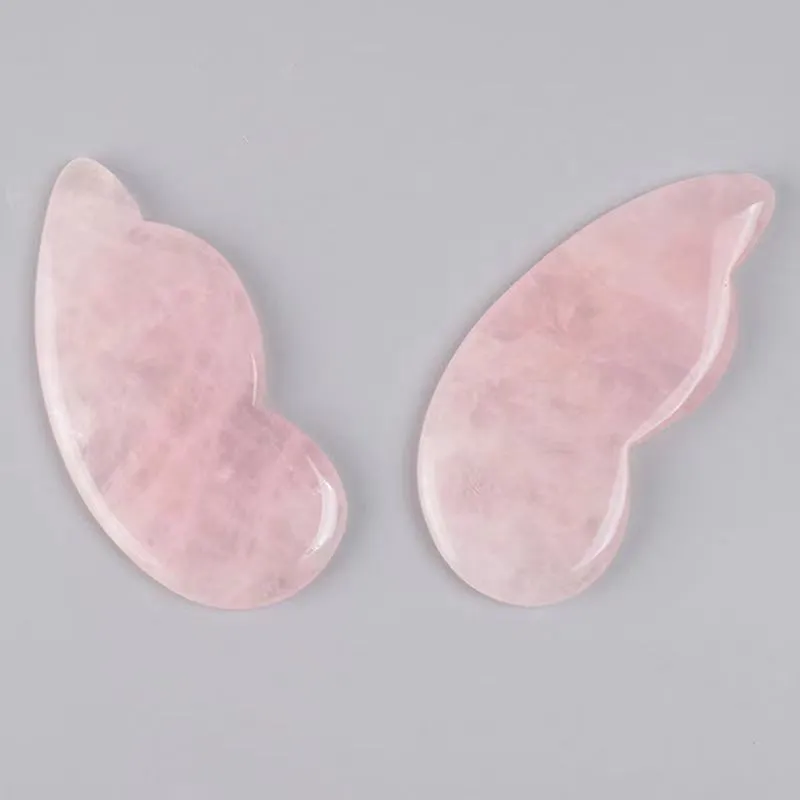Natural Rose Quartz Gua Sha Scraper For Face Care, Gua Sha Massage, And ...