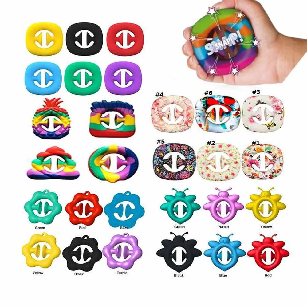 Anti Stress Finger Silicone Fidget Toys Snap Hand Grab Toy Stress ...