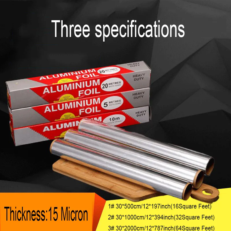 Premium Aluminum Foil Roll - 15 Micron, Versatile for BBQ, Baking ...