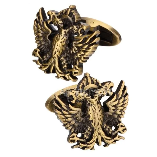 Yixiyoyi Vintage Flying Eagle Cufflinks for Men's Shirt Cuffs, Metal, Gold Silver Color, Punk ...