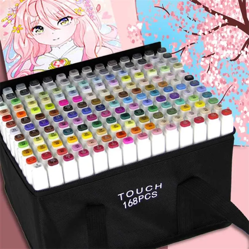 Vibrant Dual Tip Art Markers - 30/40/60/80/108/Alcohol Based Sketch ...