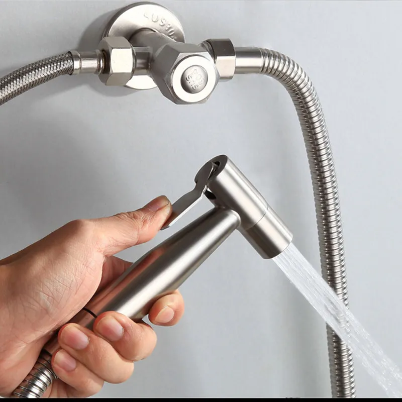 Dual Nozzle Bidet Sprayer Set - Handheld Toilet Bidet Faucet Kit ...