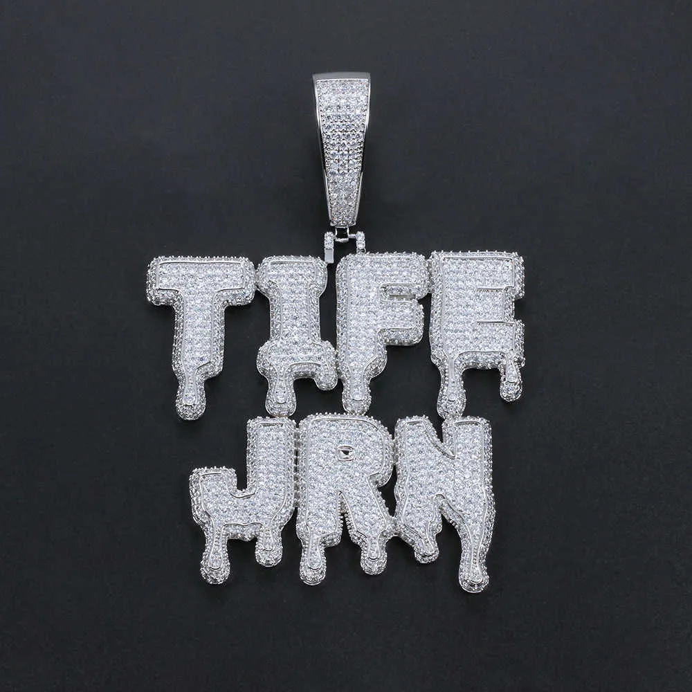 Personalized Dripping Letter Tennis Chain Necklace ... From Linjun07 ...