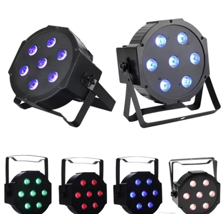 7x10W RGBW LED Stage Lighting - DMX512 Disco Lights with Remote, Up ...
