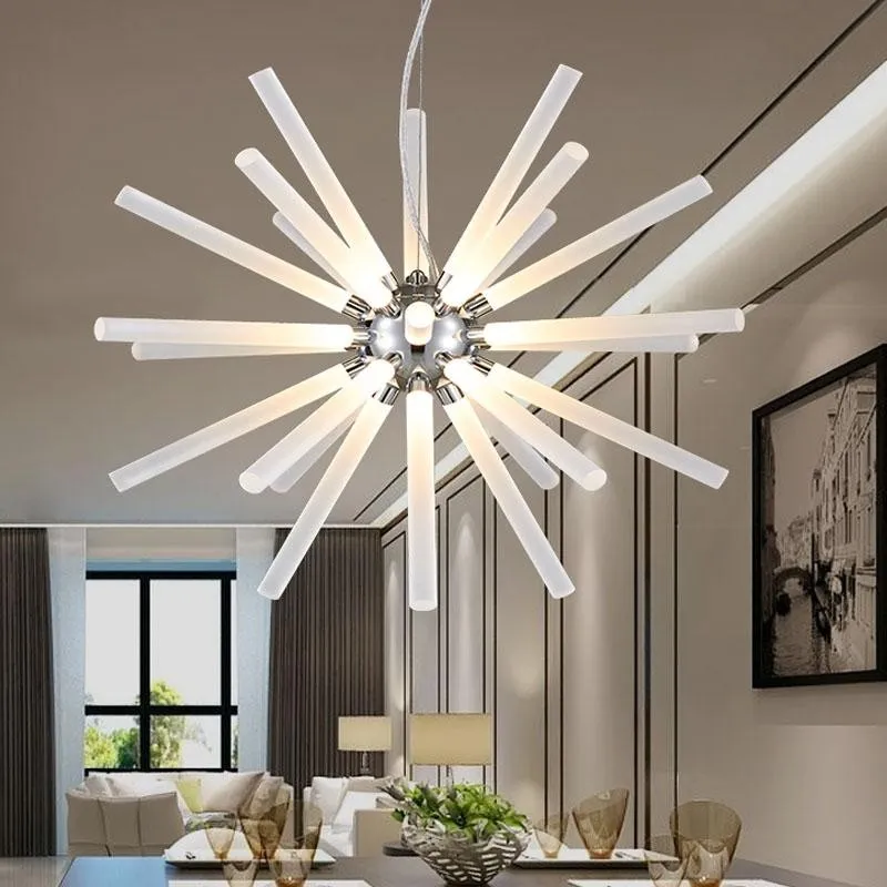 LED Iron Acrylic Ball Sphere Globe Dandelion Pendant Lamps Light Fixture Modern Contemporary Ceiling Lamp Lustre Dining Living Room From 232 41 DHgate