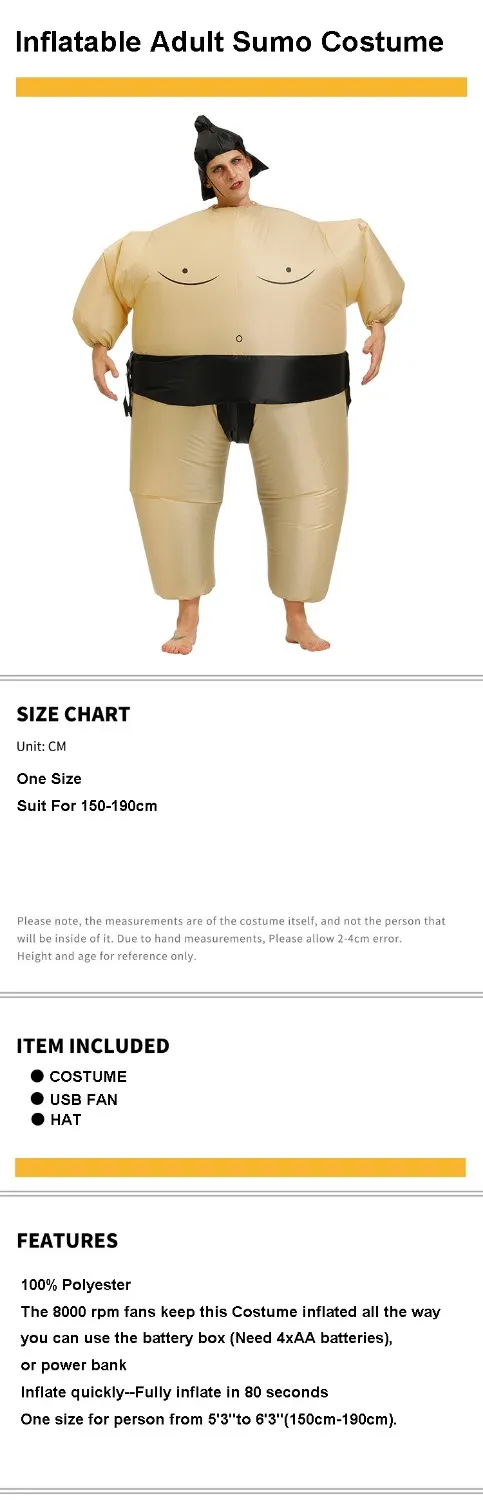 Japanese Sumo Performance Costume Adult Inflatable Mascot Bruno Doll ...