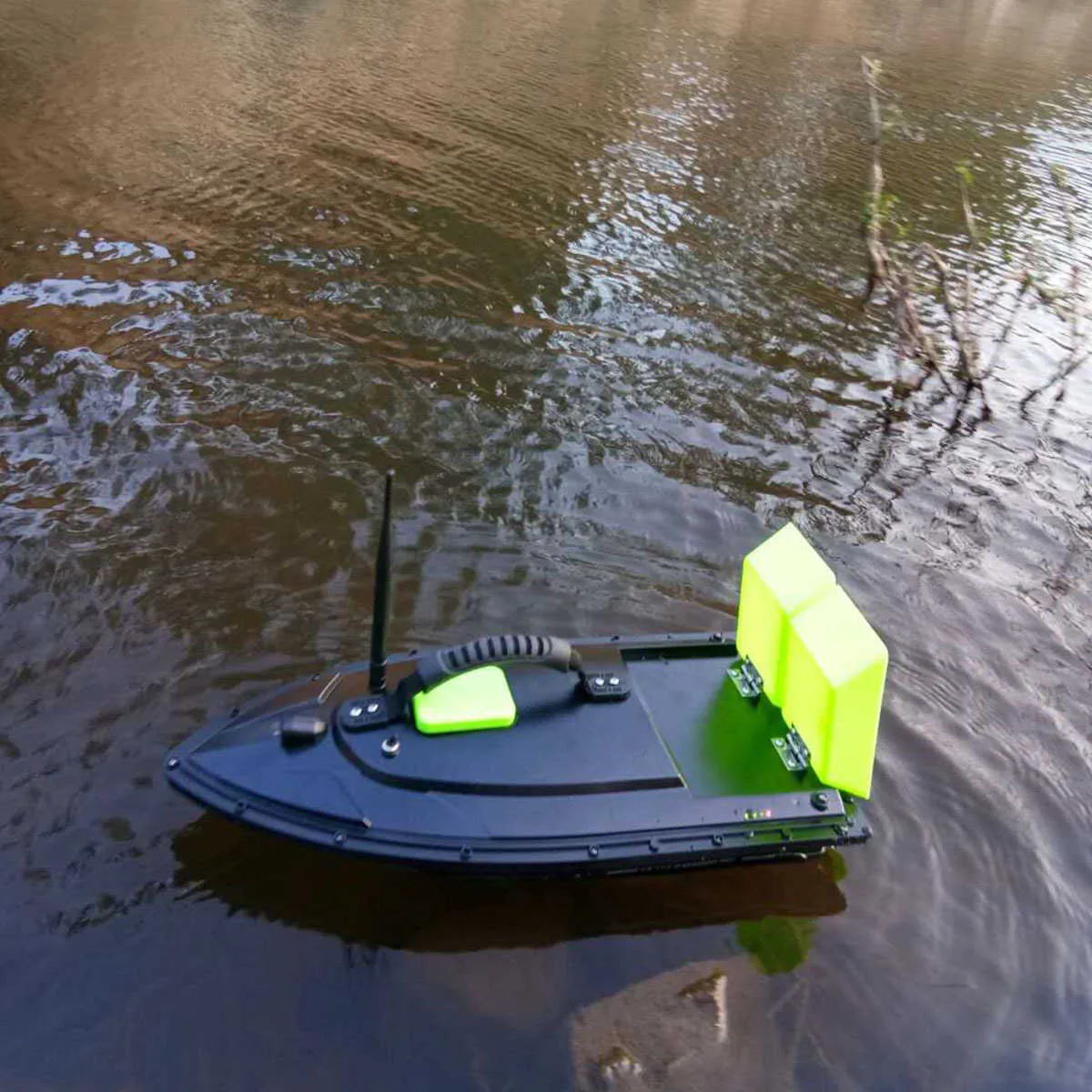 Flytec RC Fishing Bait Boat 500M Remote, 5.4km/H Double Motor Radio ...