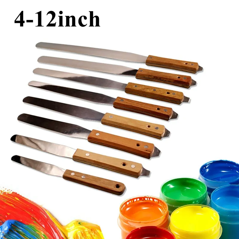 Stainless Steel Spatula Inking Paint Glue Mixing Knife Draw Spatula ...