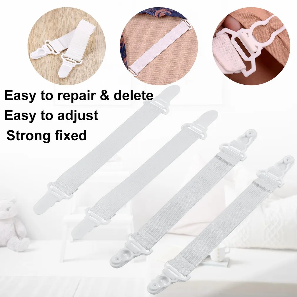 Elastic Band Retaining Clips: 4 x 20cm Bed Sheet Fasteners, Household ...