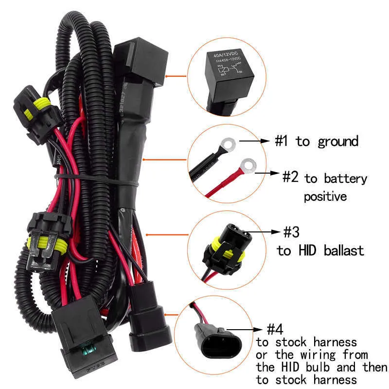 DHgate.com:Premium Automotive Wiring Harness - Universal HID Xenon ...