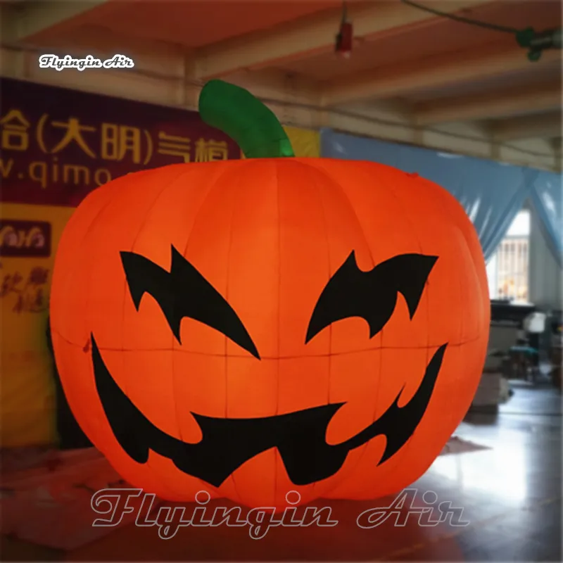Inflatable Pumpkin Head Giant 2024 Halloween Yard Decoration, Smiling ...
