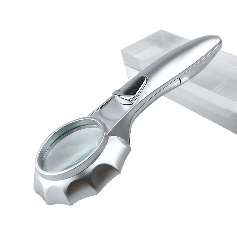 7X 50mm LED Illuminated Magnifier - Handheld Microscope, Jewelry Loupe ...