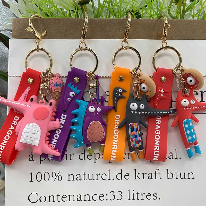 Animal Plush Keychain: Cute Cartoon Animal Key Rings Soft Stuffed ...