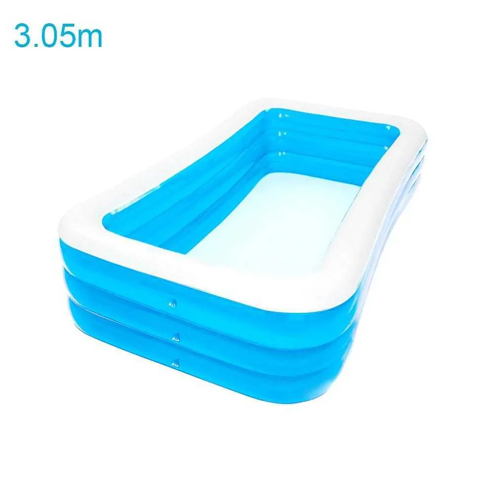 Large Inflatable Swimming Pool | 1.5 3.05M, 3/4 Layer Thickened Outdoor ...