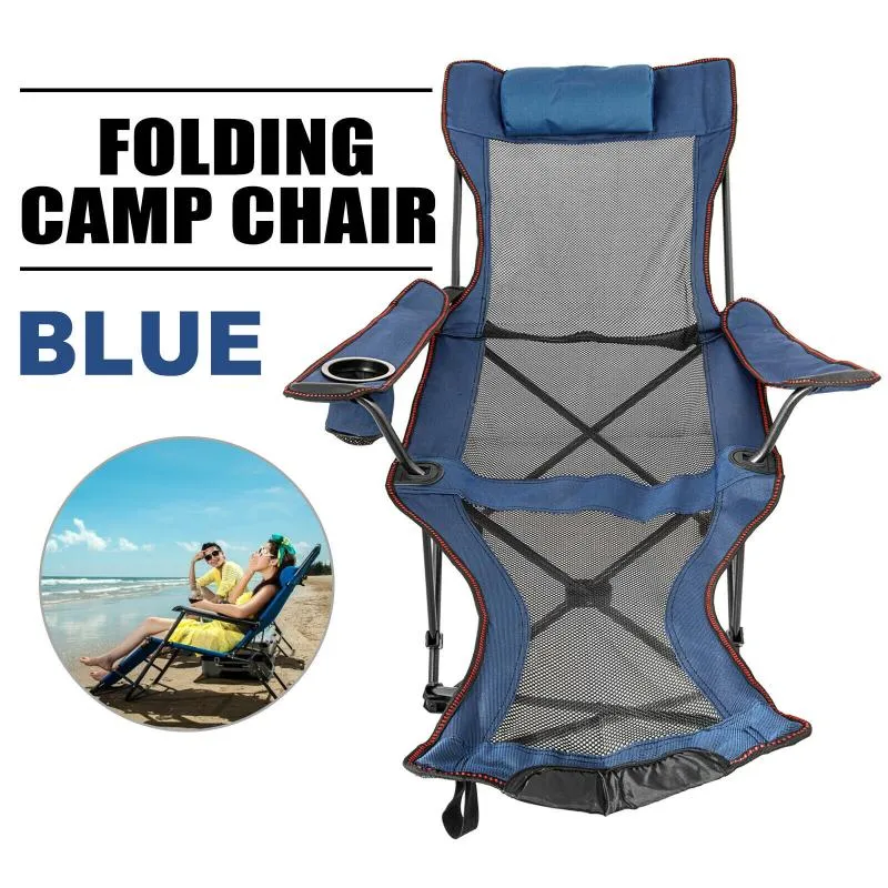 Portable Reclining Camp Chair With Footrest For Smoky Mountain Outdoor ...