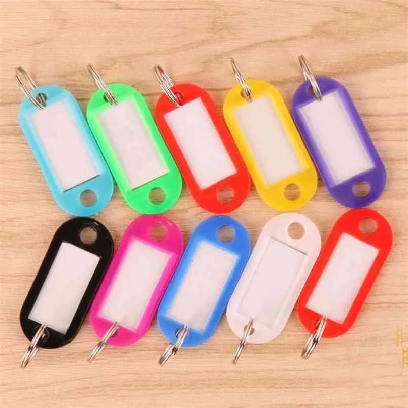 DHgate.com:Colorful 100-Pack Plastic Keychains, Split Ring Key Tags for ...