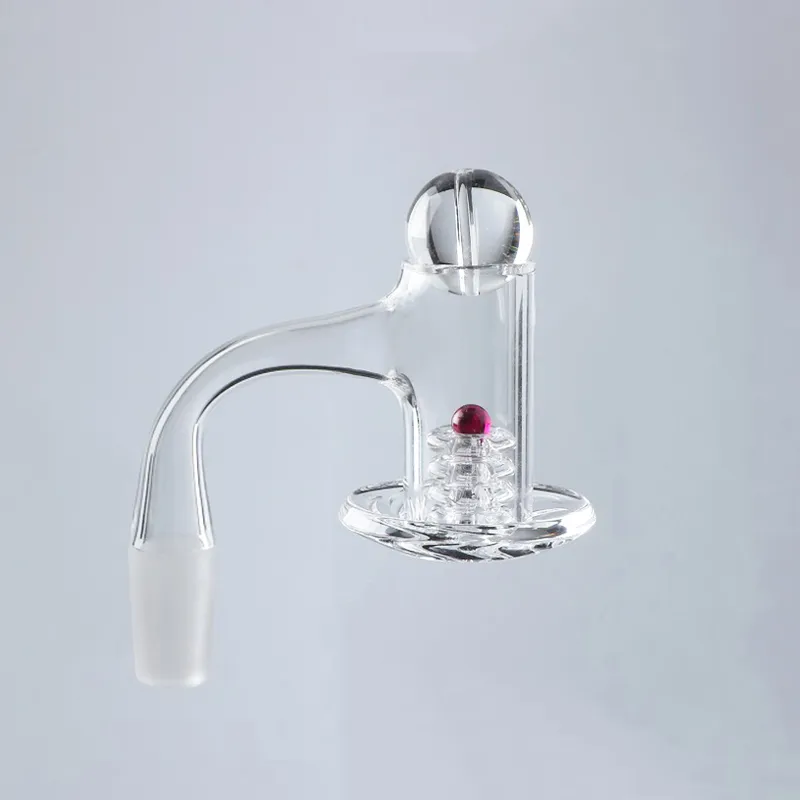 Beveled Edge Blender Banger Nails With Removable Quartz Insert, Glass Beads & Ruby Pearl Full ...