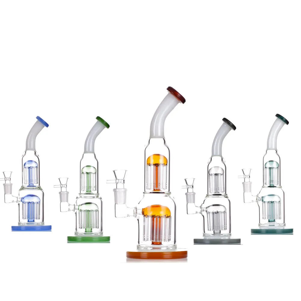 Bulk Order 2021 Double Tree Branch Glass Bong With Filter And Smoking ...
