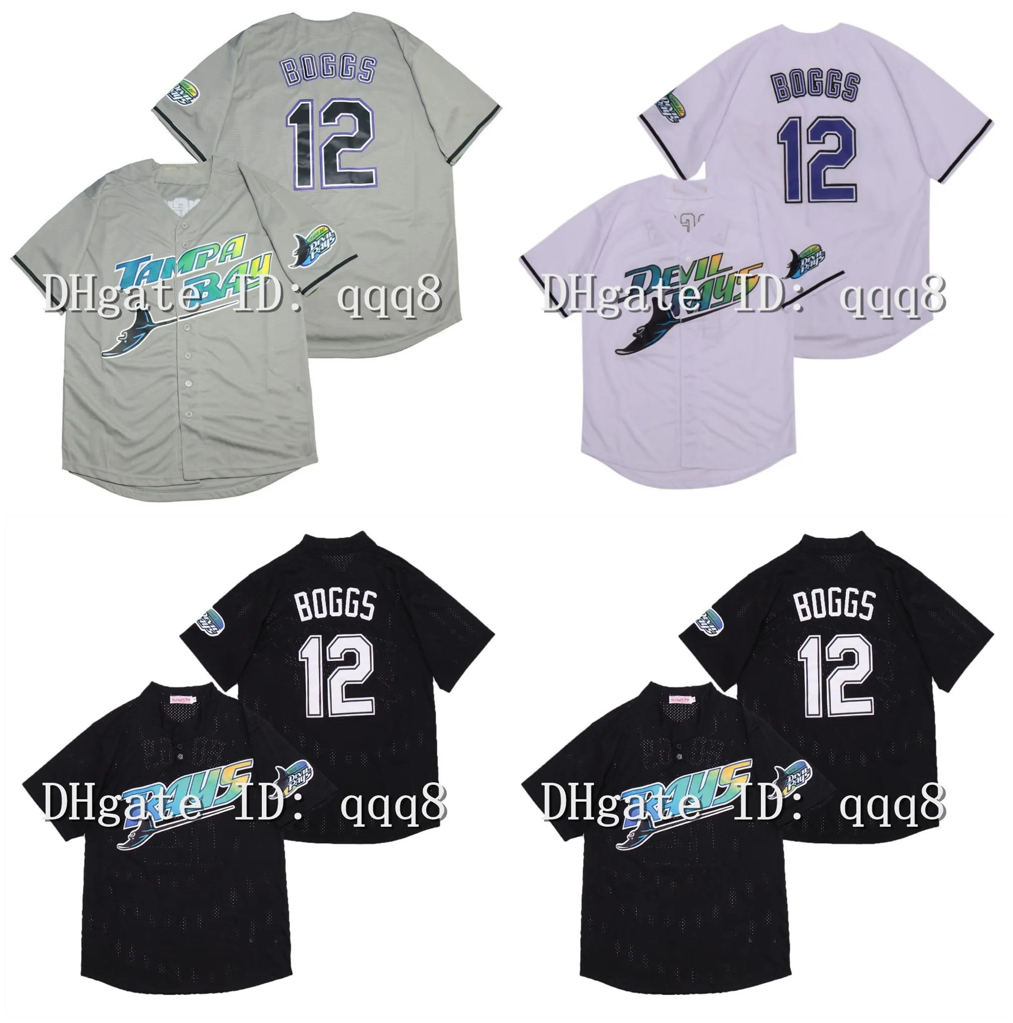 Compra Vintage Devil Rays Baseball Jersey 12 Wade Boggs 33 Jose Canseco ...