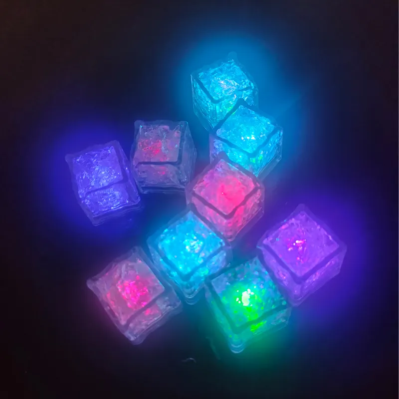 Carton Ice Cube Water Actived Led Light Put Into Water Drink Flash ...