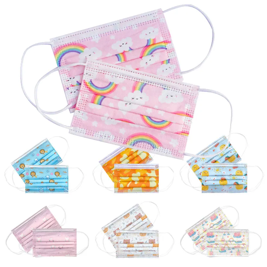 DHgate.com:Breathable Rainbow Disposable Face Masks for Kids - 50 Pack ...