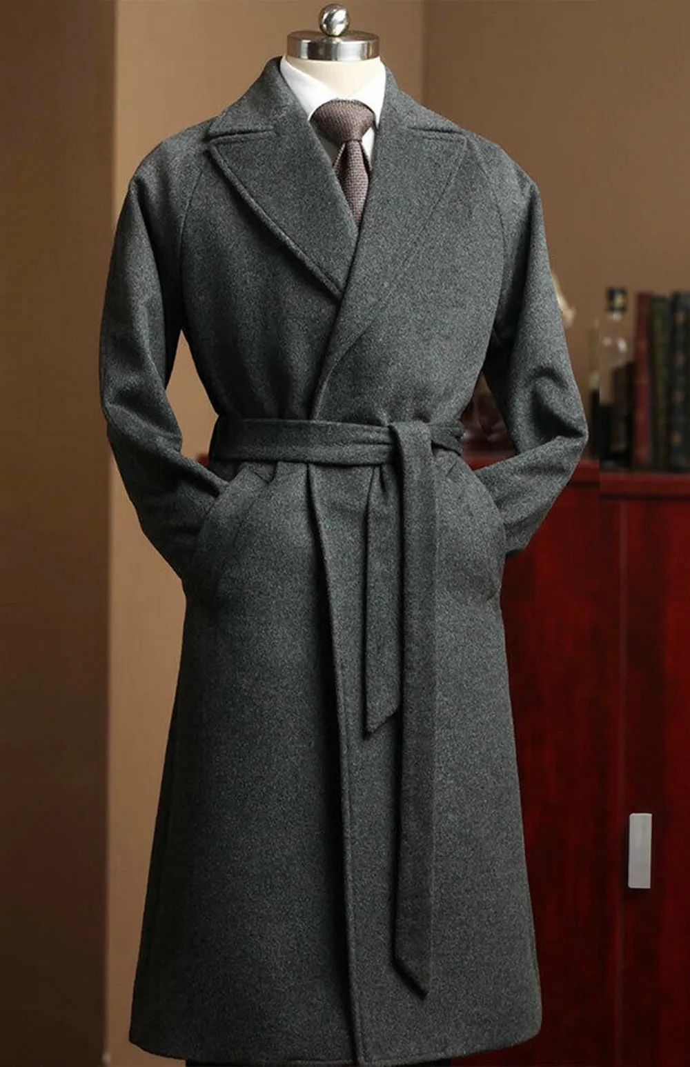 Mens Tuxedos Smoking Overcoat Tweed Woolen Long Jacket Blazer New Year ...