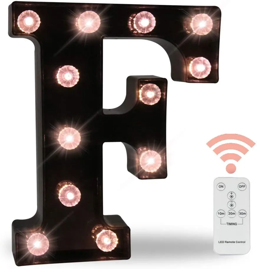 26 LED Letters Night Lights Alphabet Marquee Signs, Ampersand Remote ...