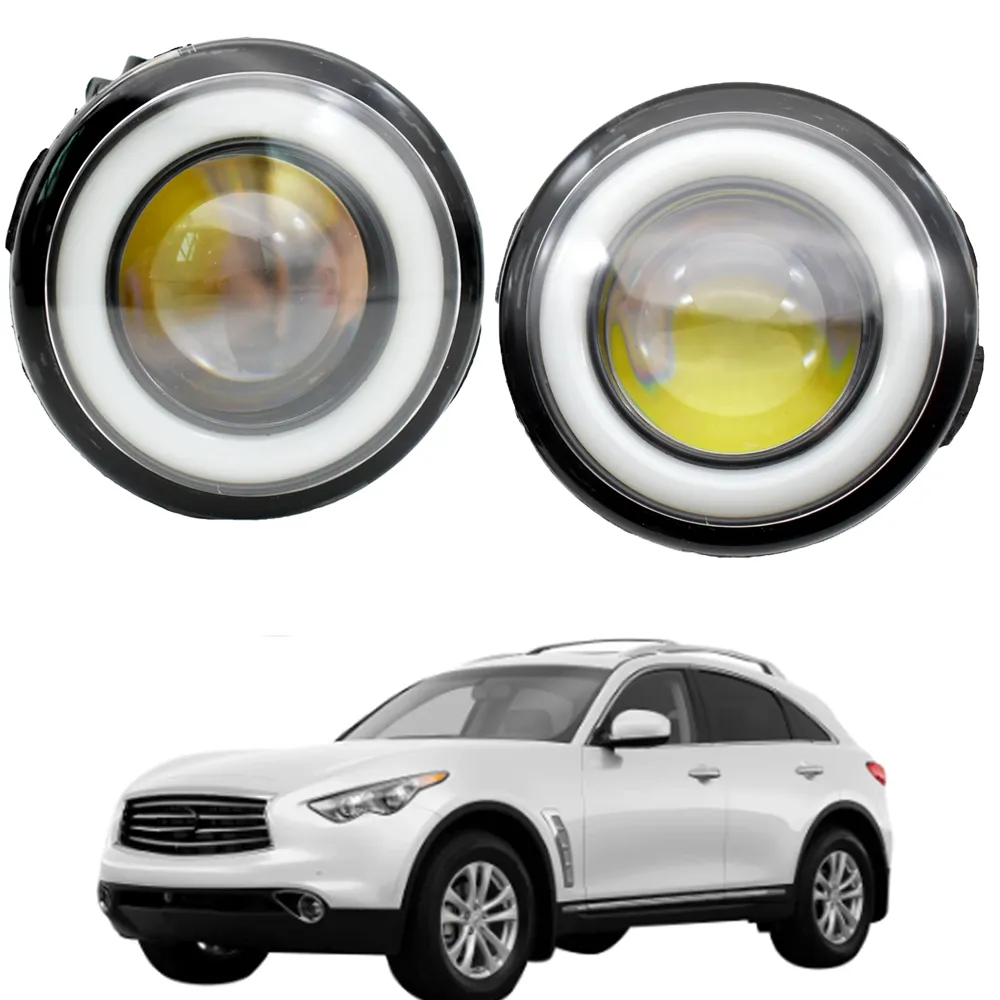 Infiniti FX LED Fog Lights - Angel Eye DRL, FX35 FX37 FX45 FX50 FX30D ...