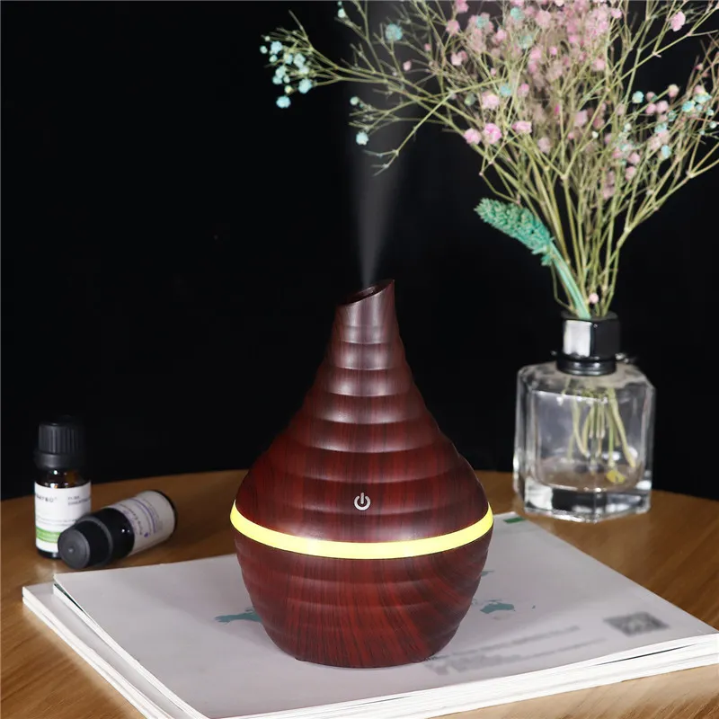 Wood Grain 300ml Humidifier, Cold Spray, Abs Mist Maker, Usb Powered ...