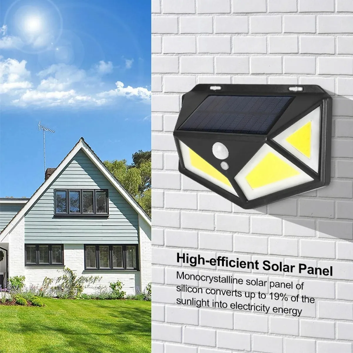 76/120 COB LED Solar Security Lights - Motion Sensor Outdoor Lights ...