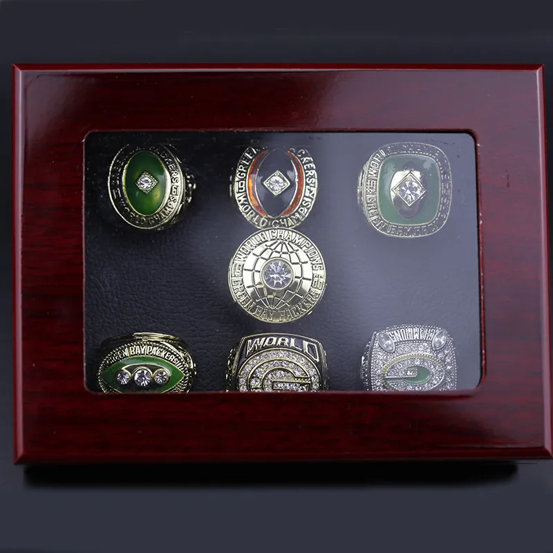 DHgate.com:Three Stone Rings 7pcs Packer Championship Ring Set w ...