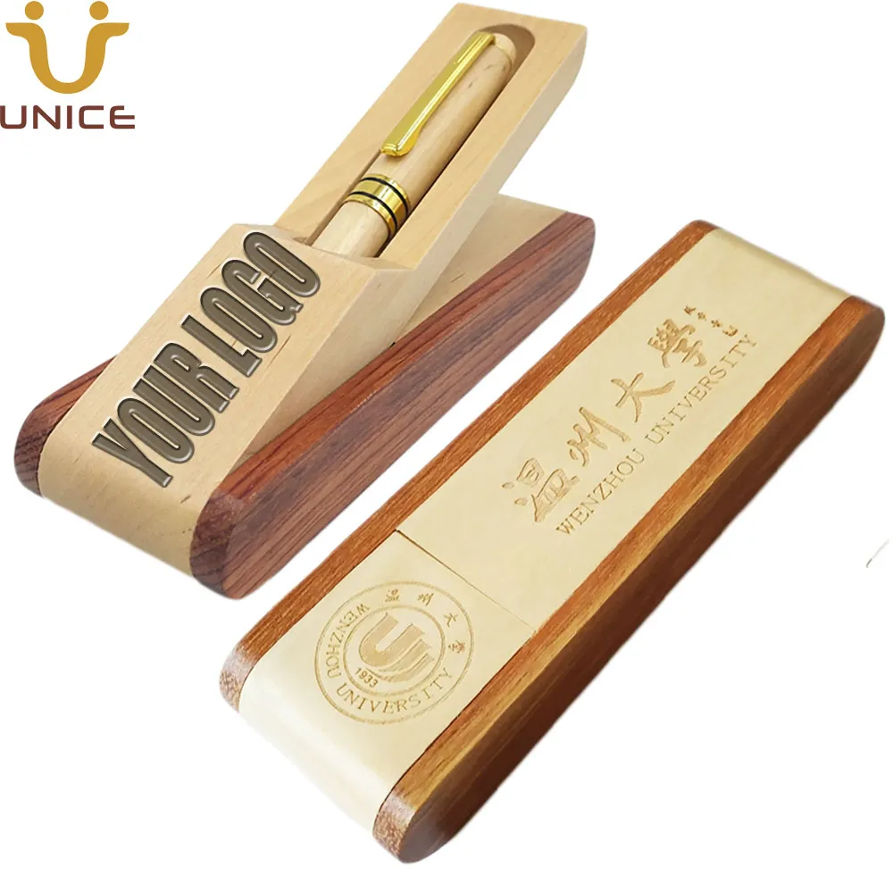 MOQ Good Quality LOGO Customized Wood Pen Case Kit Folding Pens Box ...