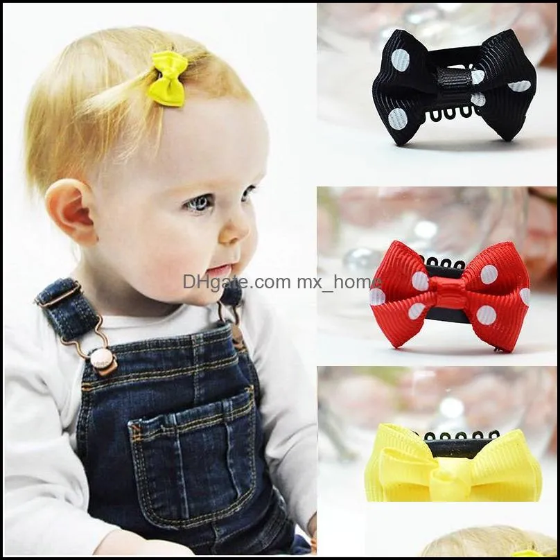Candy Color Mini Bow Clips For Baby Kids Maternity Bow Hair Tie For Girls And Boys Safety Pins Barrettes Drop Delivery Available From Mx home 11.64 DHgate.Com