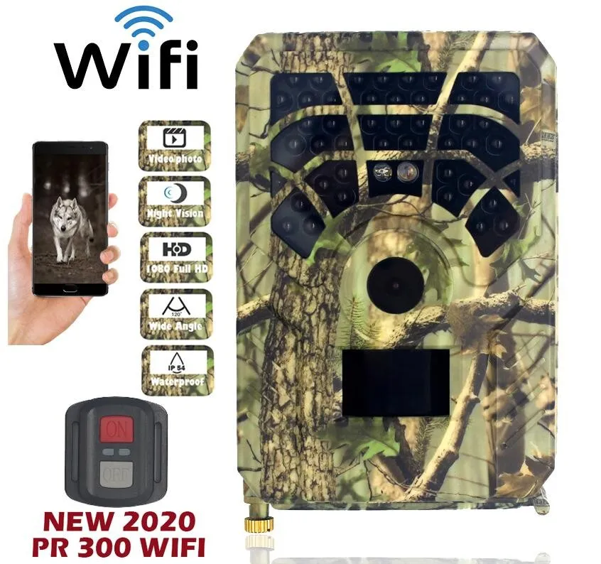 1080P WiFi Trail Camera - Wildlife Hunting Camera w/ Night Vision ...