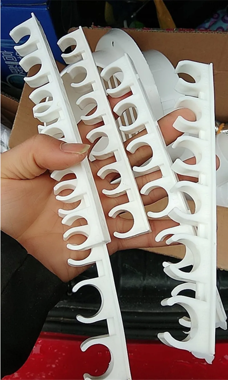 16 32mm PVC Pipe Holder Clamp Row Card Plastic PPR Electrician Tube ...