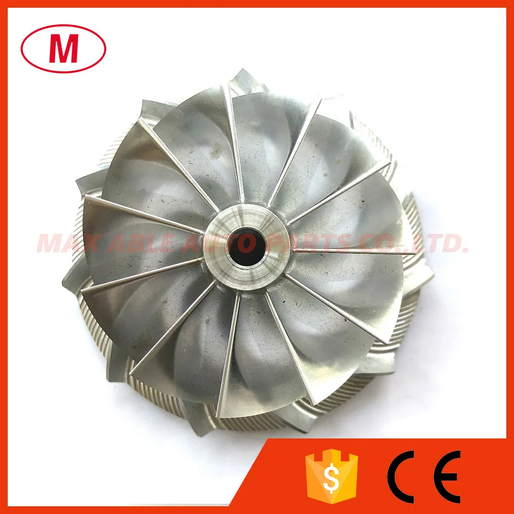 T04S 58.47/76.07mm 11+0 blades Turbocharger Turbo Billet compressor ...