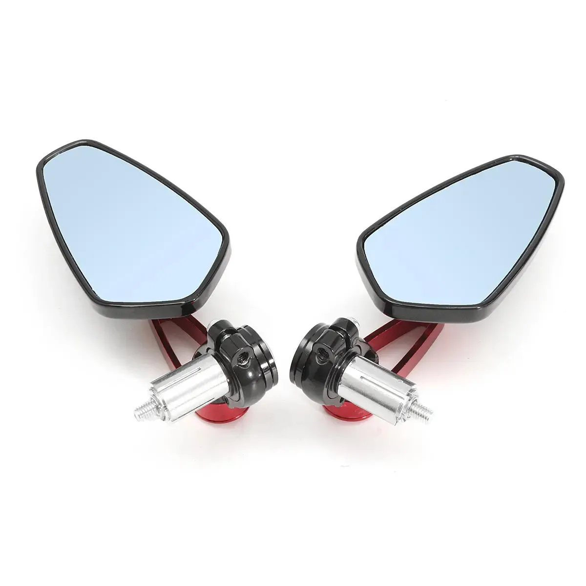 7/8'' Aluminum Motorcycle Rear View Side Mirrors, Universal Handlebar ...