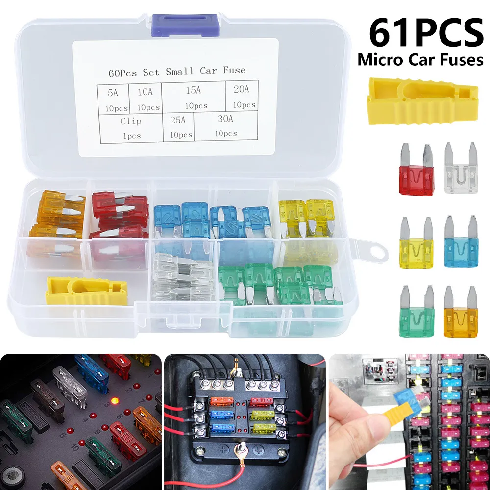Profile Small Size Blade 12 Volt Fuse Types Assortment Set For Auto ...